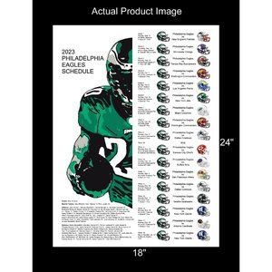 Art | 223 Eagles Football Schedule Regular Season Print Poster Wall Art ...